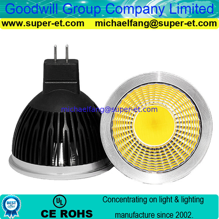 Black color aluminum A50 3W MR16 COB LED spot light made in China